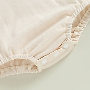 Infant Baby Boy Short Sleeve Romper Bodysuit Dinosaur Printed Summer Outfit Clothes One Piece Jumpsuit (Apricot, 0-6 Months)