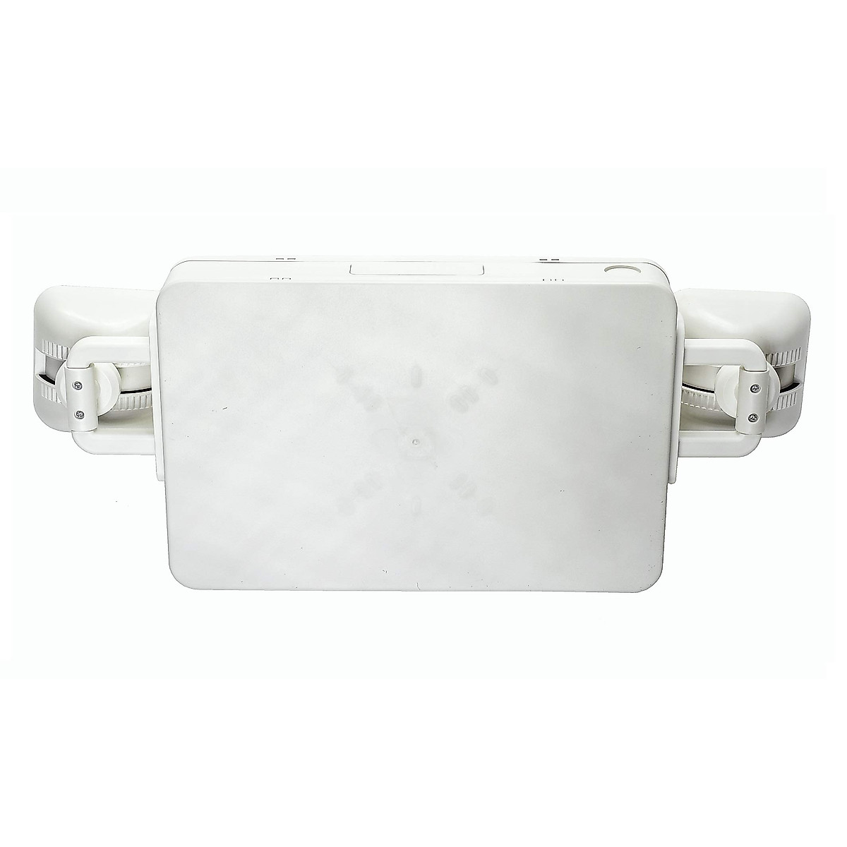 NICOR Lighting Remote Capable LED Emergency Exit Sign with Dual Adjustable LED Heads, White with Red Lettering (ECL1-10-UNV-WH-R2R)