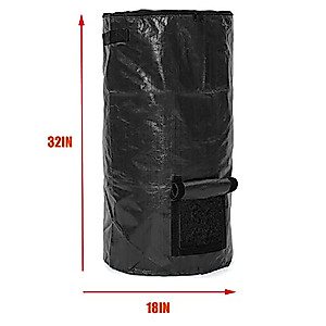 Compost Bin Bags 34 Gallon Compost Bin Garden Compost Bin Bags for Garden Yard Garbage Cans (Black 1pc)