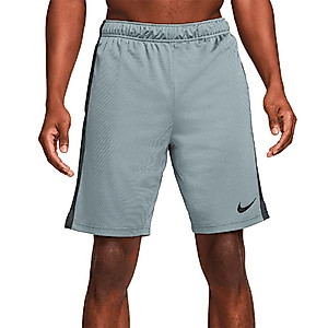 Nike Men's Dri-FIT Knit Hybrid 9" Training Shorts (as1, Alpha, xx_l, Regular, Regular, Gray)