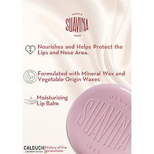 DERMO SUAVINA 1880 Lip Balm Moisturizer for Cracked and Dry Lips with Natural Ingredients Lip Care for Cold and Hot Weather Pack of 1(Strawberry 0.3oz)