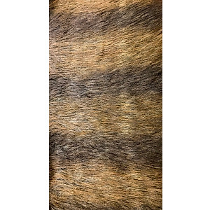 New Brown Wolf Long Hair Faux Fur by Elotex International Fabric