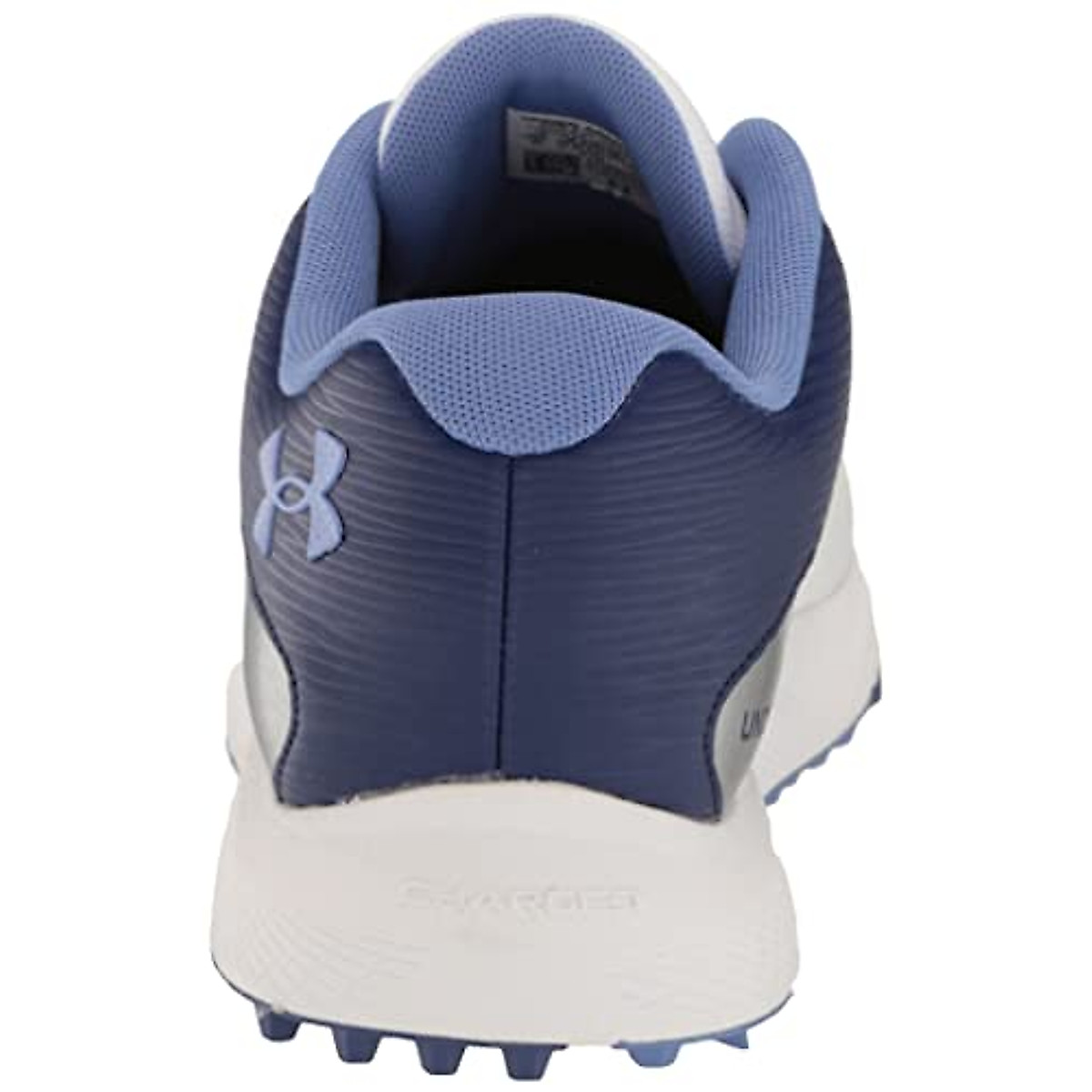 Under Armour Women's Charged Breathe 2 Spikeless Cleat, (100) White/Metallic Silver/Baja Blue, 8, US