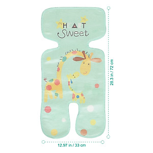 Toddmomy Children Car Cooler Pad Summer Stroller Ice Cooler Mat Baby Cushion for Stroller Newborn Dining Chair (Light Green)