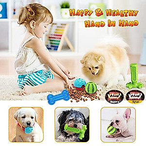 KIPRITII Chew Toys for Puppy ,Teething ,Boredom, 20 Pack Pet Toothbrush Chew Toys with Rope Toys, Treat Balls and Squeaky Toy for Small Dogs