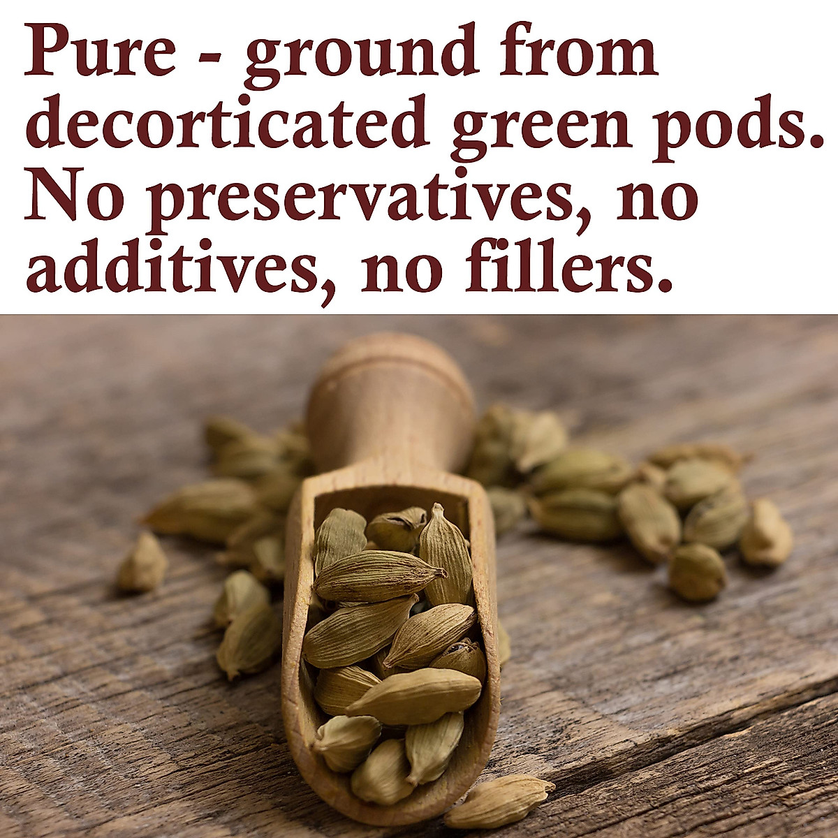 The Spice Way Cardamom Ground - (4 oz) Ground Green Decorticated Cardamom Kosher by OK