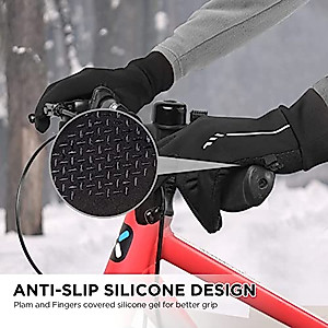 MixcMax Winter Gloves for Men Women - Thermal Running Gloves with Fleece Lining for Cold Weather, Windproof Touchscreen lightweight Warm Gloves for Snow Cycling Driving Walking