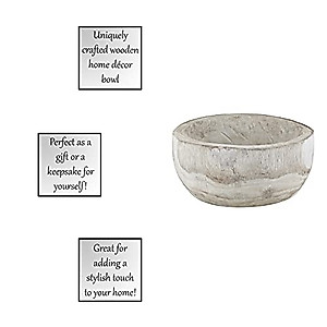 Santa Barbara Design Studio Table Sugar Hand Carved Paulownia Wood Serving Bowl, 12" Diameter, Natural