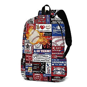 Rovozar Baseball Backpack 17 Inch Sport Laptop Backpack For Adult Men Large Baseball Bags for Travel Hiking Camping Daypack