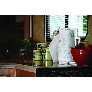 Camco Pop-A-Towel- Mountable or Portable Paper Towel Holder Dispenser, Keep Paper Towels Clean, Conserve Space in Your RV Kitchen (White) (57111)