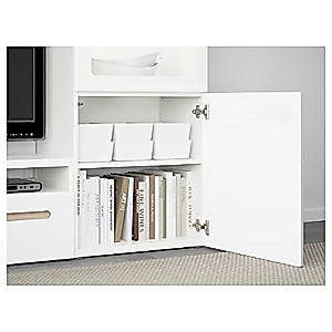 I-K-E-A KUGGIS Box with Lid, Small Stackable Storage Container, White 7x10 ¼x3 ¼ "