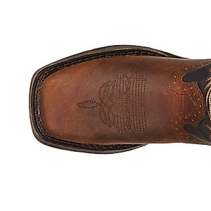 Durango Unisex-Kid's DWBT049 Western Boot, tan Black, 3 M US Little Kid