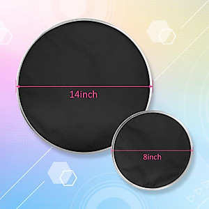 2-Ply Mesh Silent SKIN for Drum Set Replacement, Black, 14inch