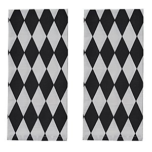 Split P Harlequin Black White Dishtowel Set of 2