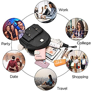 I IHAYNER Women 3-Pieces Fahsion Leather Backpack Purse Set for Women Rucksack for Ladies Satchel Shoulder Bag for Women Purple