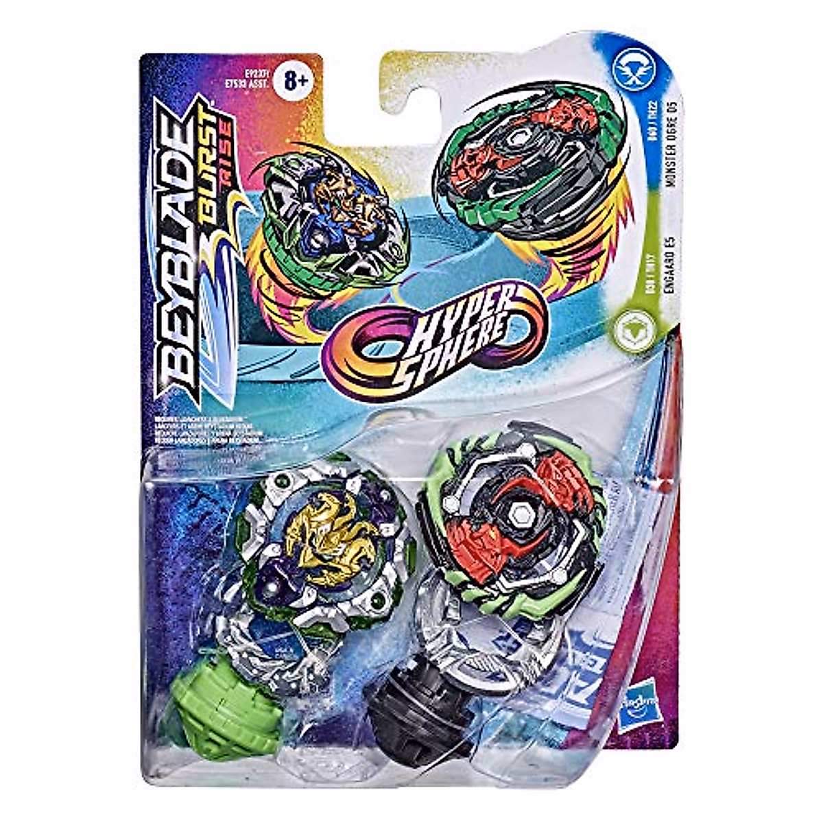 BEYBLADE Burst Rise Hypersphere Dual Pack Monster Ogre O5 and Engaard E5-2 Right-Spin Battling Top Toys, Ages 8 and Up