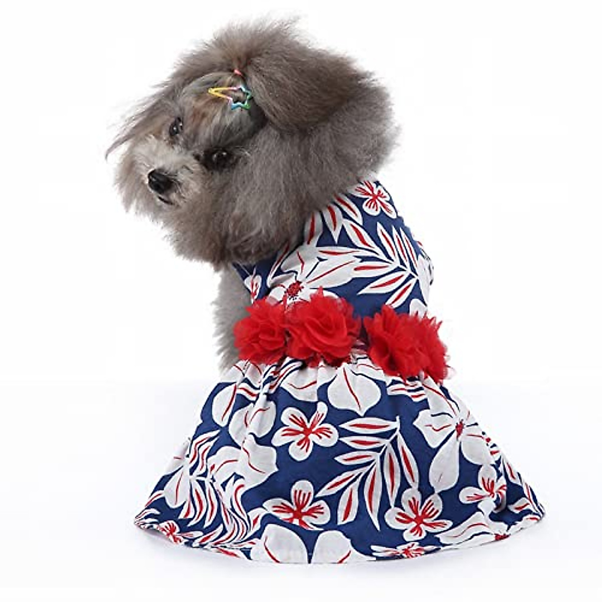 Dress for Dogs Cute Pet Print Skirt Breathable Summer Sleeveless Shirt Comfortable Dog Shirt Breathable Dog