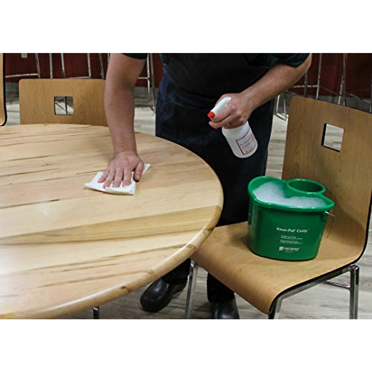 San Jamar KP500 Kleen-Pail Commercial Cleaning Caddy System, Green