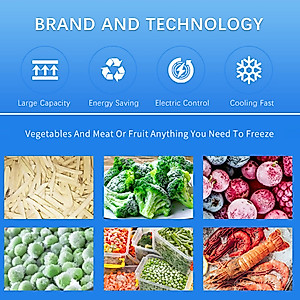 Kolice Commercial 5 Trays Blast Chiller & Freezer, Chest Freezer, Blast Freezer, Dumpling Freezer, Batch Freezer for Pastry, Hard ice Cream, Chicken, Fish, Dessert etc. -40°F