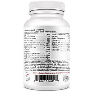 Vita-Tabs - Essential Vitamins, Minerals, Nutrients - Health Supplement for Dogs - Support Immune System, Bones - Liver Flavored - 60 Chewable Tablets