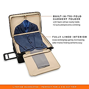 Briggs & Riley Uprights, Black, 26-inch Baseline Medium Checked Expandable