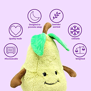 warmies PEAR Cozy Plush Heatable Lavender Scented Stuffed Figure