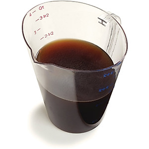 Carlisle FoodService Products 4314307 Commercial Plastic Measuring Cup, 1 Quart, Clear