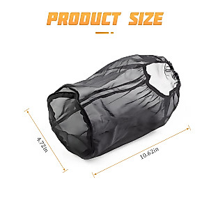 AICEL Air Filter Wrap, 2 Pcs Universal Auto Cold Air Filter Protective Dustproof Cover, Automotive Air Cleaner Waterproof Rain Sock Wrap for High Flow Air Intake Filters, Car Accessories (Large)