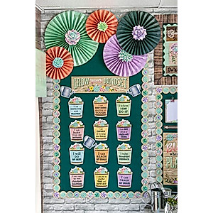 Rustic Bloom Succulent Die-Cut Border Trim