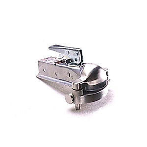 Alarmed stainless steel trailer coupler hitch lock loud alarms 120dB alarm travel camp ground camping horse shows boat marina dump trailers storage RV park locking cargo curt demco atwood stop thieves