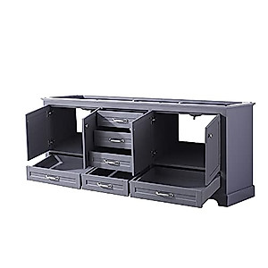 Lexora Dukes 80 in. W x 22 in. D Dark Grey Double Bath Vanity
