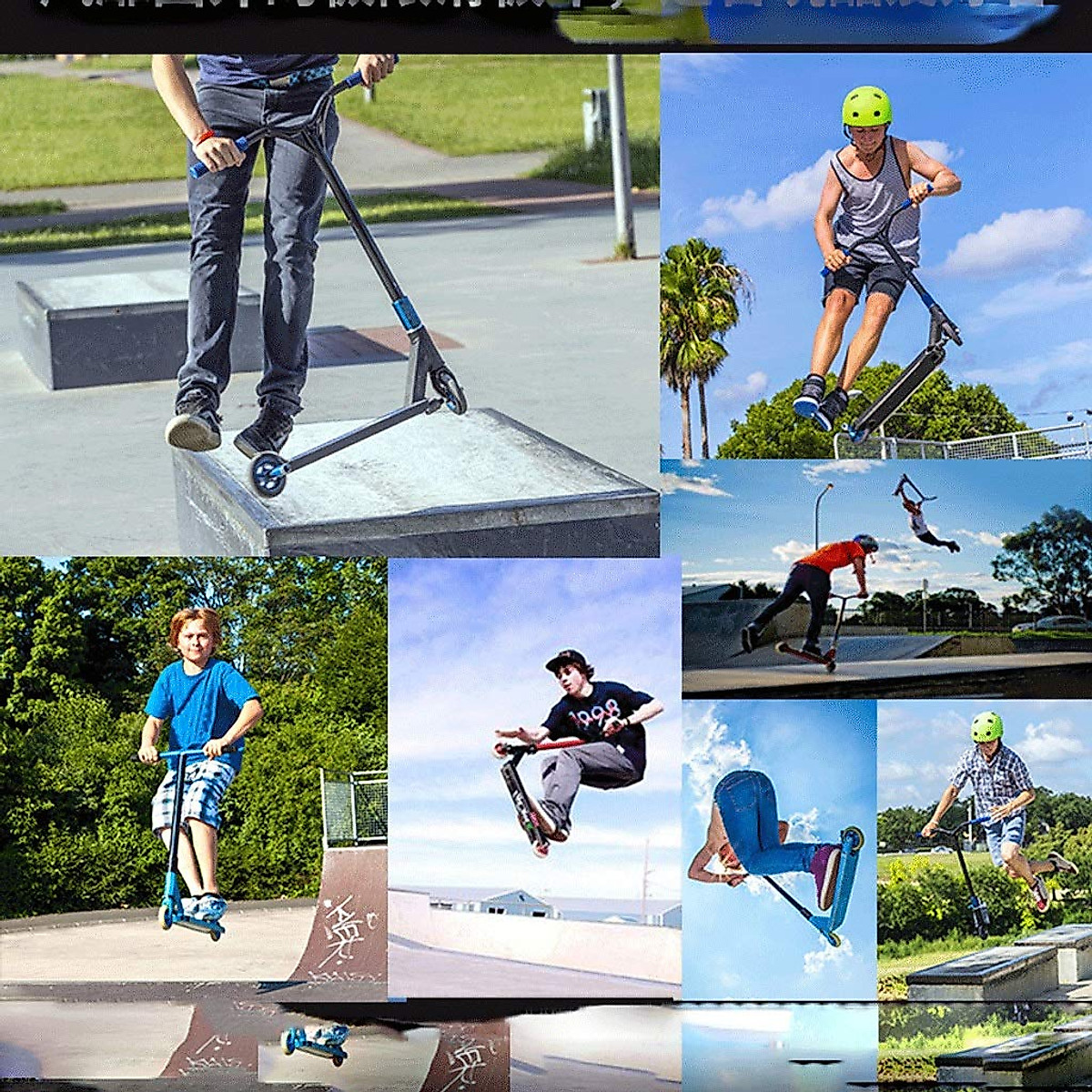 ygqtbc Stunt Scooter Complete Trick Scooters Aluminum Entry Level Freestyle Kick Scooters for Kids 8 Years and Up, Boys, Children, Teens (Color : White)