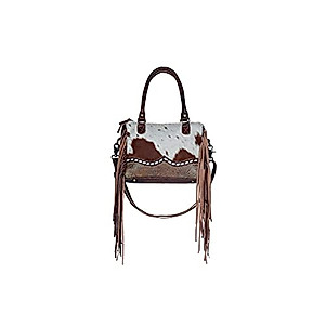 Myra Bag Women's Cowhide Satchel Brown One Size