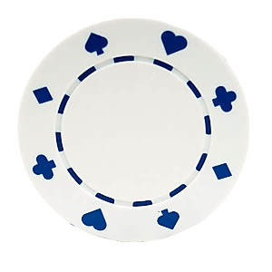 Trademark Games Poker Chips ? 100-Piece Set of 11.5-gram Blackjack Chips with Suited Design ? Made of Composite Resin for Texas Holdem (White)