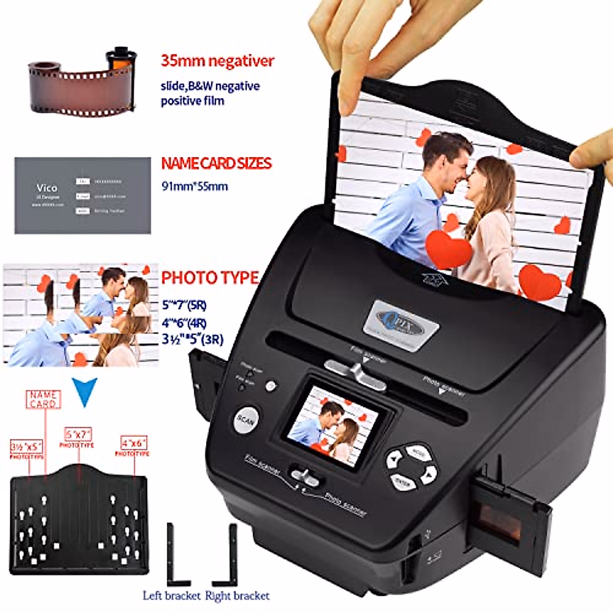 Digital Film & Photo Scanner | 16MP High-Res Slide Negative Photo