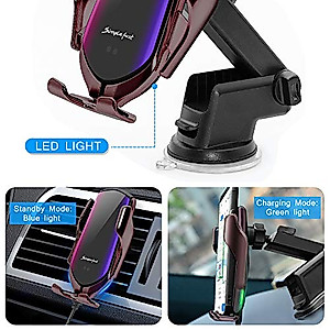 TALMIL Wireless Car Charger Mount,Windshield Dash Air Vent Phone Holder Compatible iPhone13/12/11/13/12/11Pro/13/12/11ProMax/XSMax/XS/XR/X/8/,Samsung S10/S9/S8/Note10/Note9