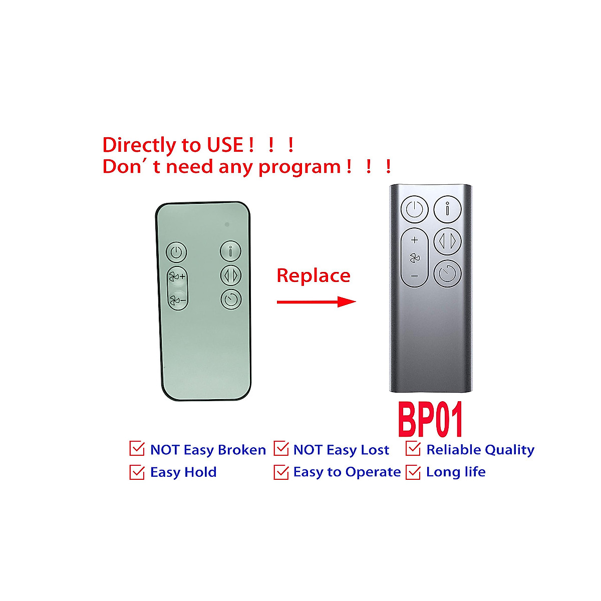 Replacement Remote Control for Dyson BP01 Pure Cool Me Air Purifier