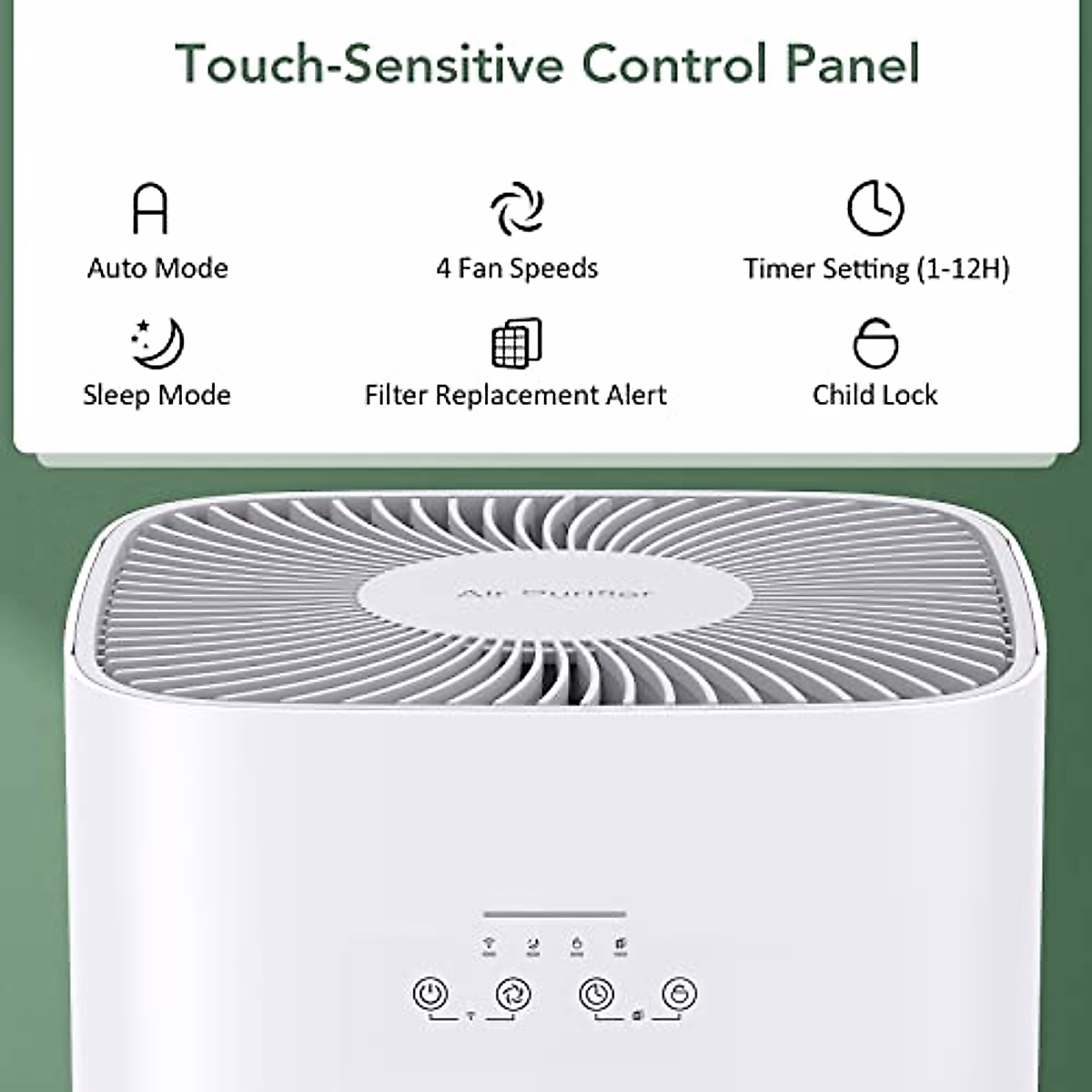 Hufy Smart HEPA Air Purifier for Extra Large Room up to 3230 ft², CADR 500m³/h, Alexa Enabled, Quiet Air Cleaner with PM2.5 Sensors and Auto Mode, Air Purifier Removes 99.97% of Pollen, Dust, Pet Fur