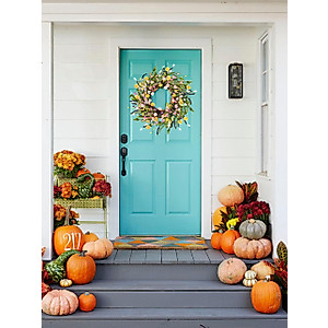 24Inch Artificial Daisy Flower Wreath -Spring Floral Wreath Fake Flower Wreath Spring/Summer Wreath for Front Door Home Decor