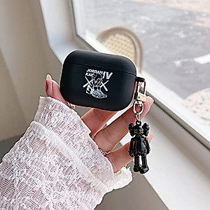 Air Pod 1/2 Case, Cute Cover 3D Funny Cool Frosted TPU Kawaii Protective Cases 2019 Air pod 1/2 Accessories for Women Girls Men Boy. (face Bear Black)