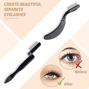BS-MALL Eyelash Grooming Brush Foldable Eyelash Separator Mascara Eyebrow Scissors Applicator Eyebrow Comb Brush for Making Up Supplies（5 Pieces）