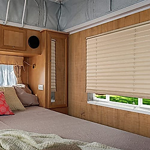 Eazy2hD RV Blinds for Camper Windows （32" W x 24" L） Day & Night RV Adjustable Shutters Privacy Protection UV Protection for RV Camper Travel Trailers Motorhome