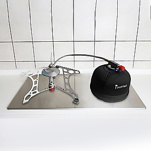 DYNWAVE Outdoor Camping Fuel Canister Flat Gas Cylinder Tank Blk