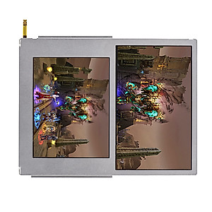 Vikye 2DS LCD Screen, Top & Bottom LCD Display Screen Replacement, Universal Repair Part for Top & Bottom