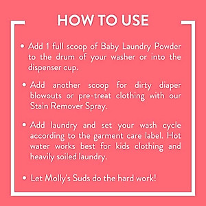 Molly's Suds Baby Laundry Detergent Powder | Removes Formula, Poop & Spit-Up Stains | Extra Gentle on Newborn Skin (Sweet Baby Shea)