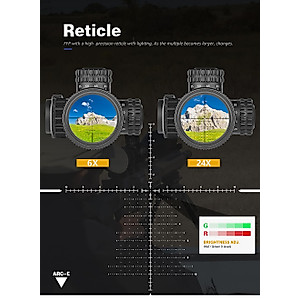 SPINA OPTICS 6-24x50 FFP First Focal Plane Riflescopes with Mil-dot Reticle and Parallax Adjustment, Sunshade Included, Waterproof, Fogproof Black Rifle Scope, 30mm Tube (with 11mm mounts)