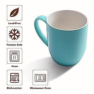Urbanstrive 16 oz Large Coffee Mug with Handle Tea Cup Novelty Coffee Cup Idea Gift for Men Women Office Work, Blue