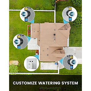RAINPOINT WiFi Sprinkler Timer Water Timer, Brass Inlet Smart Hose Faucet Timer, Automatic Irrigation System Controller for Yard Watering, APP Control via 2.4Ghz WiFi and Bluetooth (V2, 2024 Release)