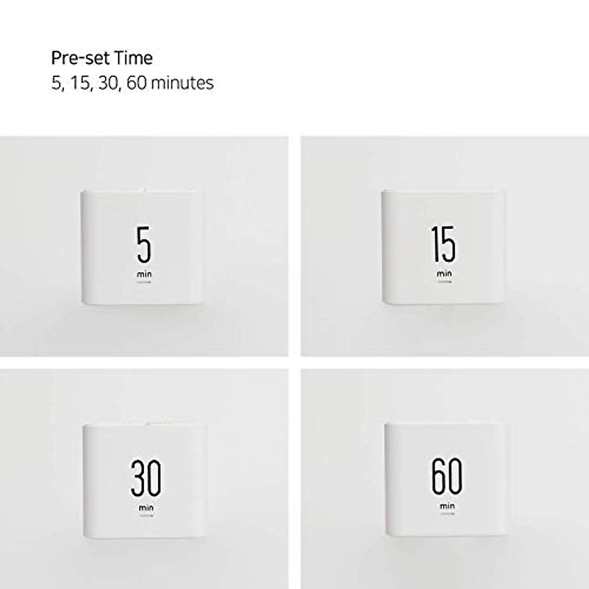 mooas Multi Cube Timer White(5,15,30,60 Minutes) & Yellow(3,10,30,60 Minutes) Bundle, Clock & Alarm, Time Management, Time for Studying, Cooking and Workout, Kids Timer