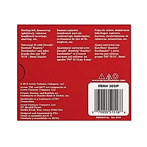 Arrow Fastener 505IP Genuine T50 5/16-Inch Staples, 5,000-Pack